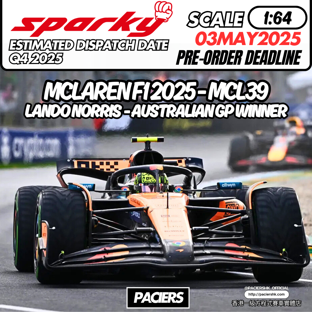 [Pre-Order] Sparky 1:64 McLaren F1 2025 MCL39 Lando Norris - Australia ...