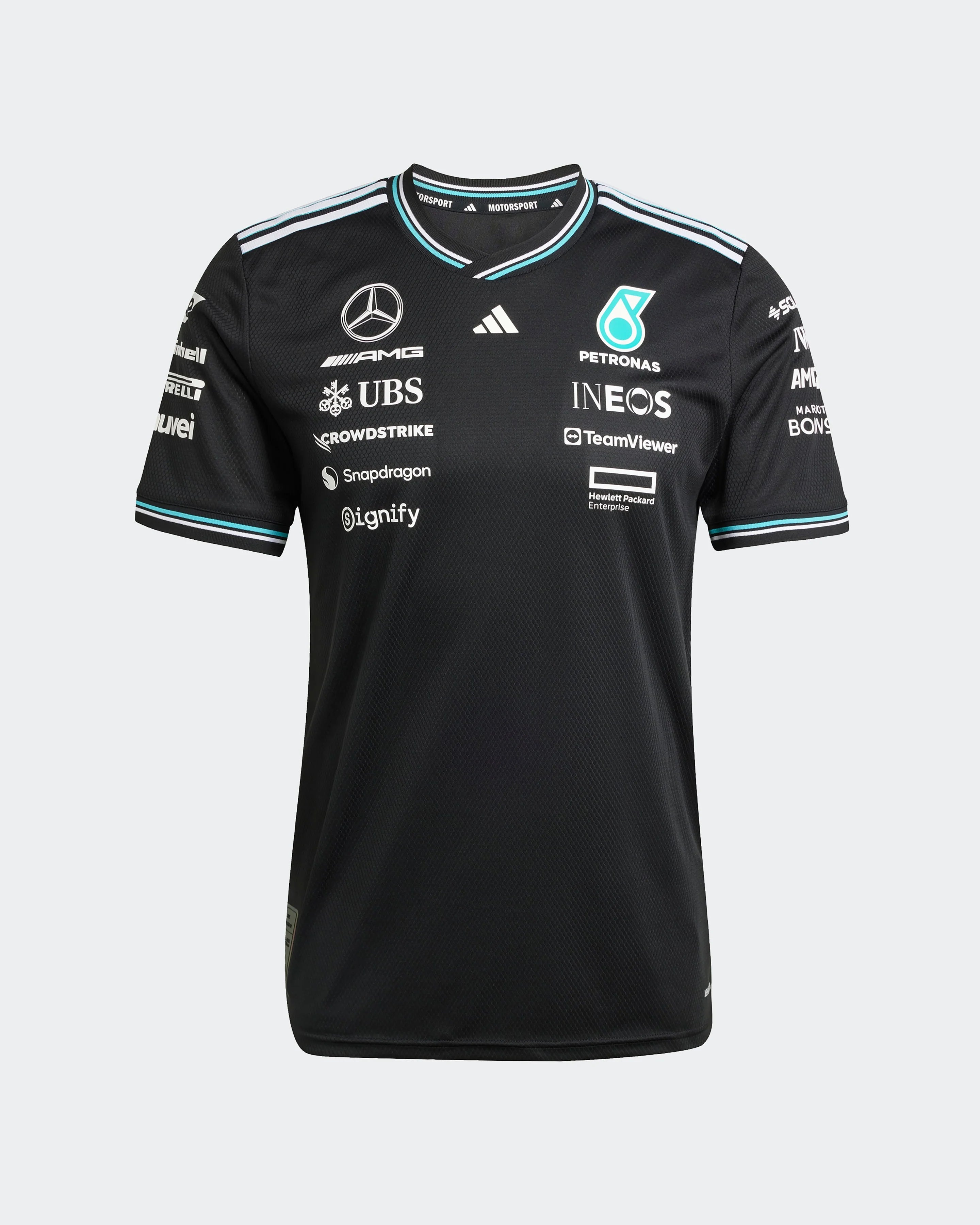 [Pre-Order] Mercedes-AMG F1 2025 Adidas Authentic Team T-Shirt - Black ...